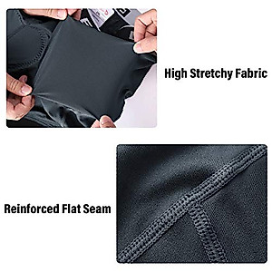 BALEAF Men's Bike Shorts With 4D Padding Cycling Underwear Padded Bicycle MTB Liner Mountain Biking Tights Road Riding Gray XXL