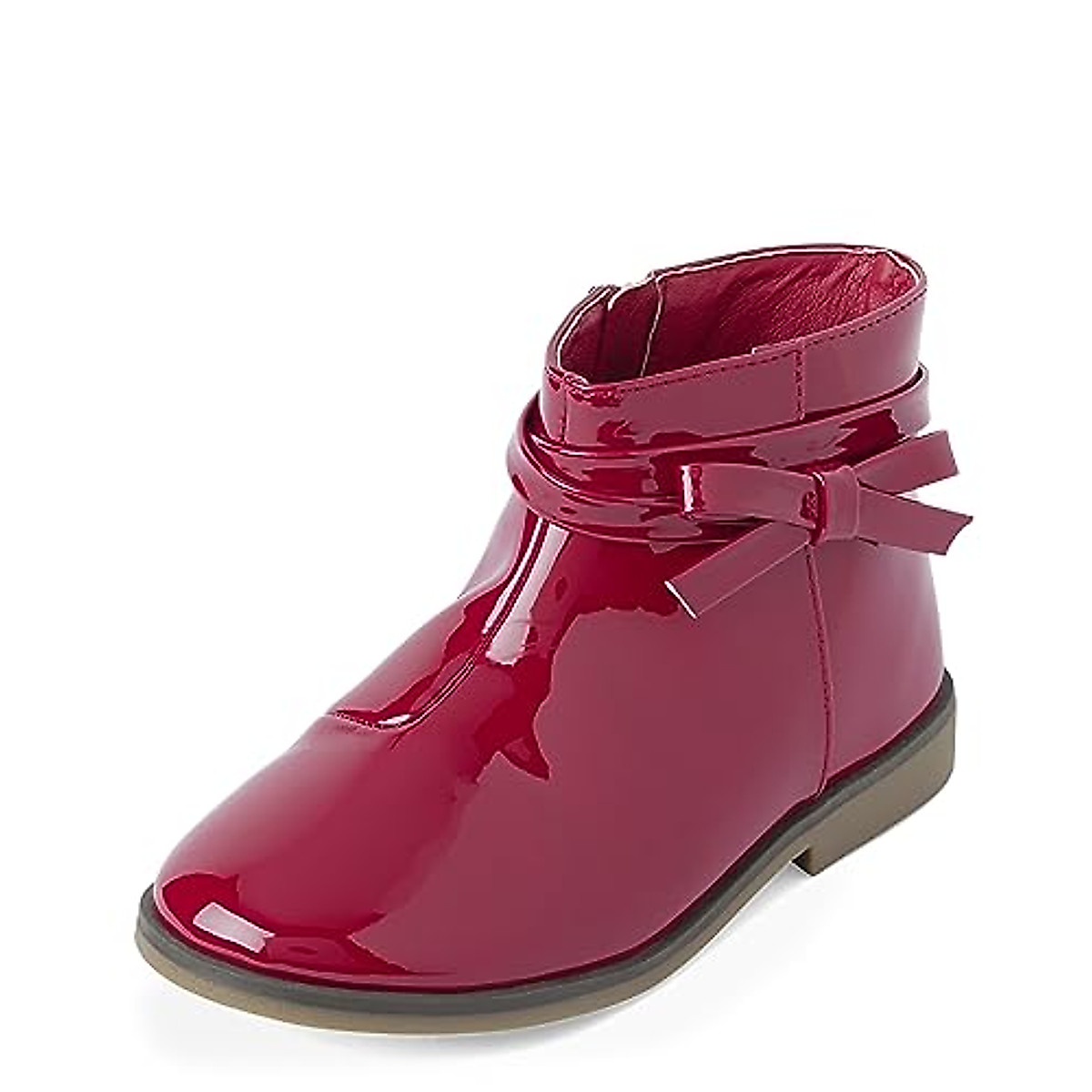 Gymboree,and Toddler Faux Leather Booties Ankle Boot,Red,Youth 1