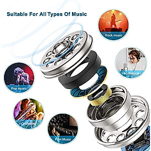 VddSmm Wired Earbuds 6 Pack Earbuds Earphones with Microphone Earbuds Wired Stereo in-Ear Headphones Compatible with iPhone and Android Smartphones iPad MP3 Fits All 3.5mm Interface Devices