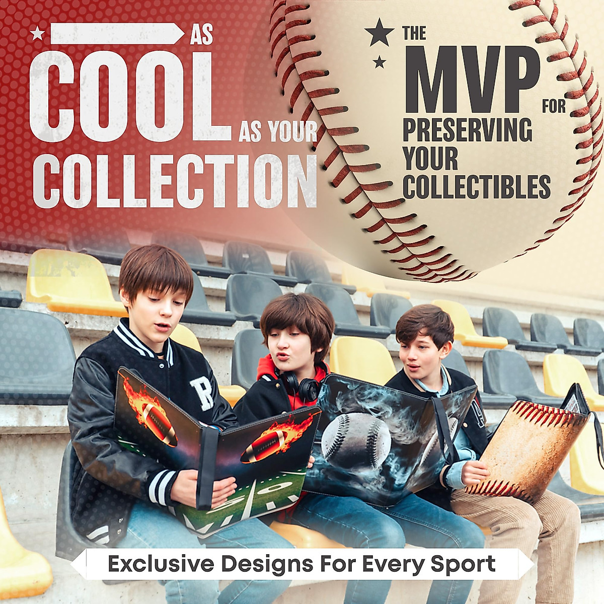 Baseball Card Binder with 900 Pockets, The Ultimate Baseball Card Holder Includes 50 Page Storage Sleeves to Organize and Protect Your Sports Cards Like a Pro