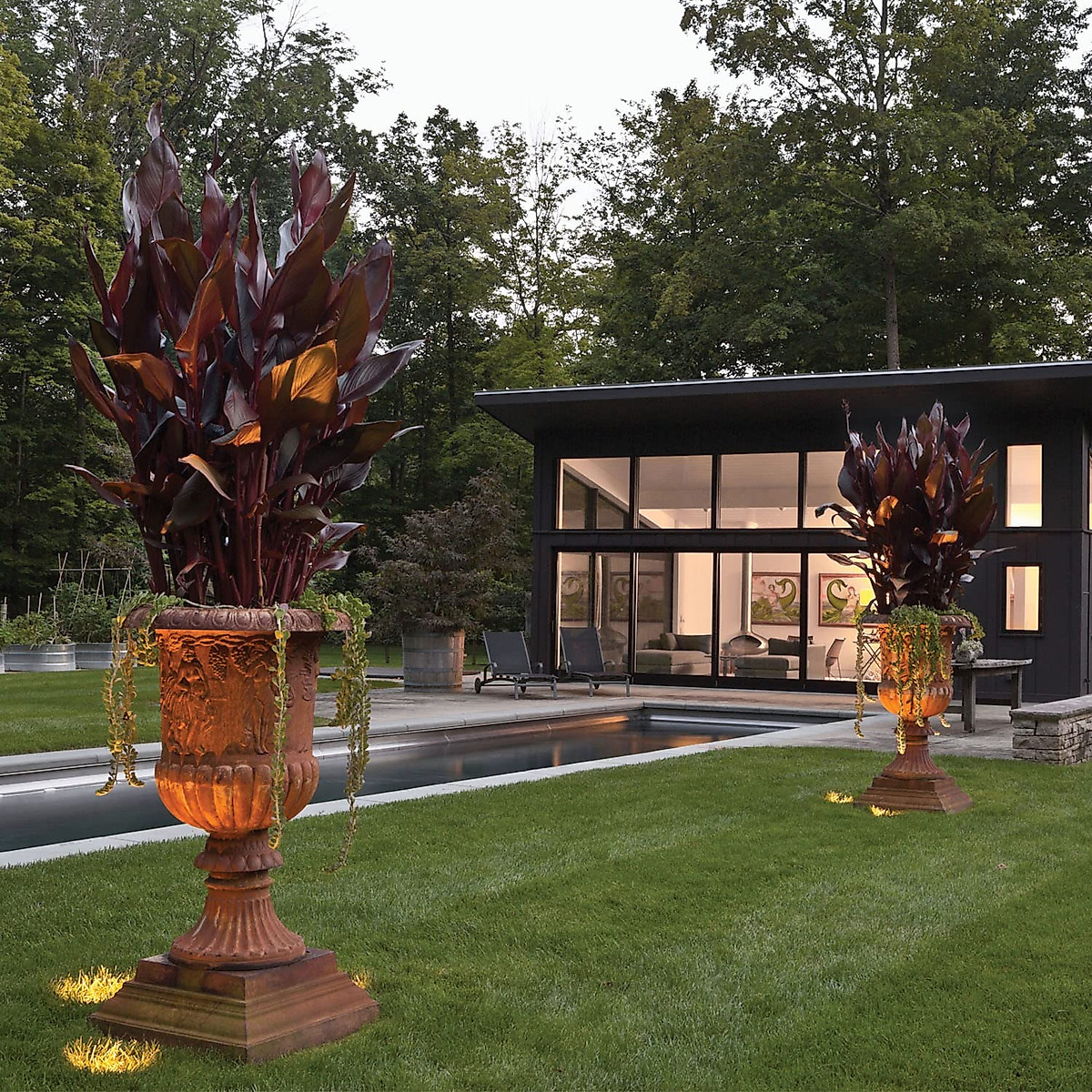 Hinkley Landscape Lighting Shielded Well Light – Highlights Important Landscape Features and Surfaces and Increases Home Security, Bronze Finish with Shield Cover to Protect Light, 15708BZ