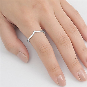 Chevron Pointed Arrow Cute Ring New .925 Sterling Silver Band Size 9