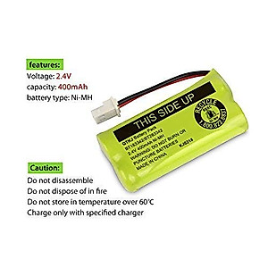 QTKJ BT183342 BT166342 BT266342 BT283342 BT162342 BT262342 Cordless Phone Battery for AT&T CL4940 EL52300 CL80113 CL80111 CL80112 VTech CS6114 CS6419 CS6719 CS6649 DS6151 Handset (Pack of 3)