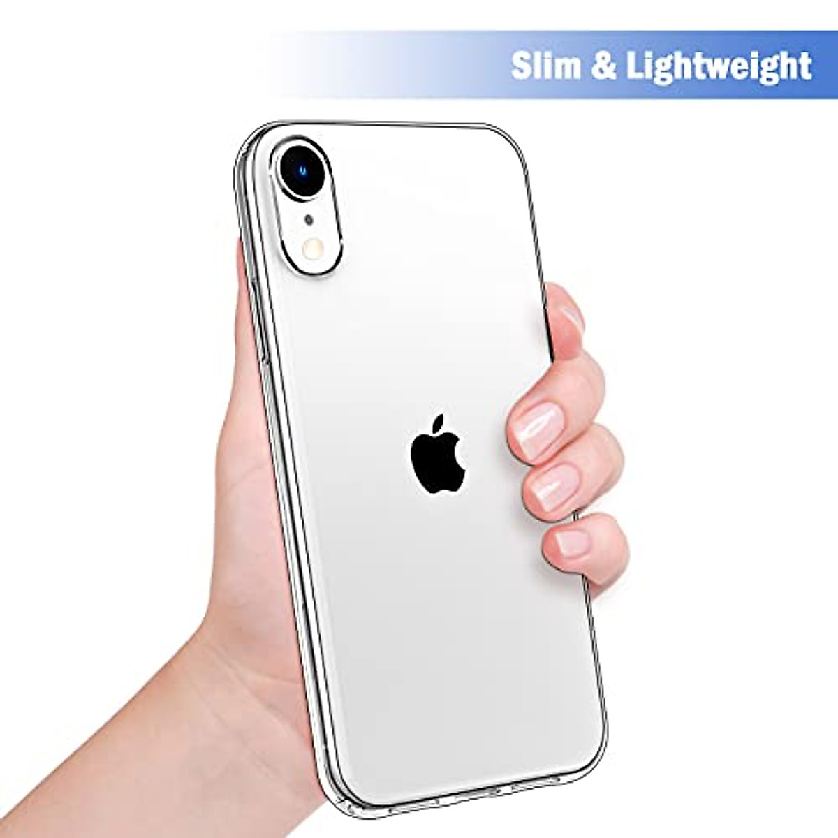 JJGoo Compatible with iPhone XR Case Clear Soft Transparent Shockproof Protective Slim Thin Bumper Phone Cover for XR - 6.1 inch