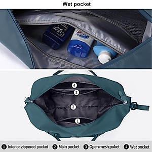 Travel Duffel Bag,Sports Tote Gym Bag,Shoulder Weekender Overnight Bag for Women