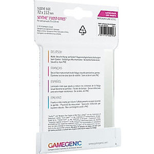 Matte Board Game Sleeves | Pack of 60 Matte Sleeves | 72 by 112 mm Card Sleeves Optimized for Scythe and Lost Cities | Premium Card Protection | FFG Magenta Color Code | Made by Gamegenic