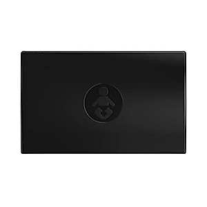 Foundations Elements Horizontal Wall Mounted Baby Changing Station and Liner Dispenser with Safety Straps for Commercial Restrooms (Black)