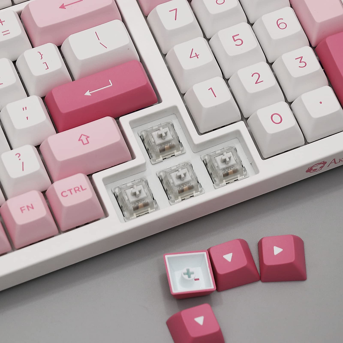 EPOMAKER Prunus Lannesiana 3098B 98 Keys Hot-Swap 2.4Ghz Wireless/Bluetooth/Wired Mechanical Keyboard with RGB Backlight, PBT Keycaps for Gamers (CS Jelly Pink, 3098B Prunus Lannesiana)