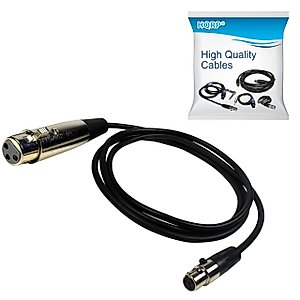 HQRP 4-Pin Mini Connector (TA4F) to XLR(F) Connector Microphone Adapter Cable Replacement for Shure WA310 Compatible with Shure PGX-D, GLX-D, QLX-D, ULX-D Digital Wireless Systems