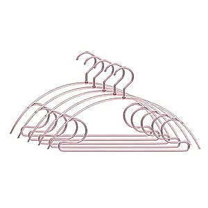 n/a Clothes Hanger Aluminum Alloy Wardrobe Space Saving Clothing Hanger Non Slip Drying Hanger Sweater Coat Pants Shirt Storage Rack (Color : Black, Size : 5pcs)