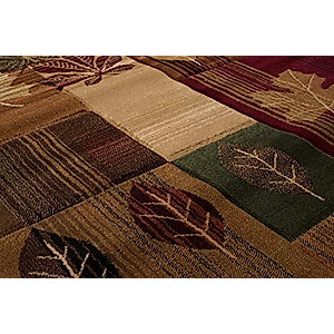 United Weavers of America Contours Cem Autumn Bliss Area Rug - 2ft. 7in. x 7ft. 6in., Multicolor, Jute Backing Rug with Natural Geometric Pattern
