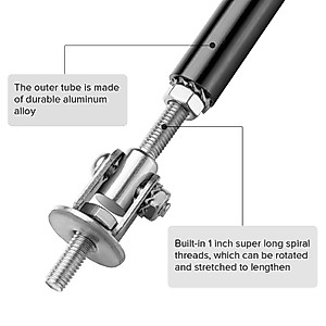 Front Splitter Support Rods Adjustable Splitter Strut Rods 8-11" Aluminum Front Bumper Splitter Rods Universal Spoiler Rods, Gold, Pack of 2