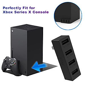 JZW-Shop 4 Ports USB Hub 2.0 for Xbox Series X/S, High Speed USB Hub Splitter Expansion Adapter Compatible with Xbox Series X/S Console