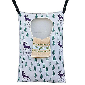 Amlrt Adjustable Door-Hanging Laundry Hamper with Stainless Steel Hooks , Hanging Laundry Bag