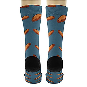 Disc Golf Themed Gifts Disc Golf Course Themed 1-Pair Novelty Crew Socks