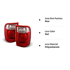 ACANII - For 2001-2011 Ford Ranger Pickup Truck Tail Lights Brake Lamps Replacement 01-11
