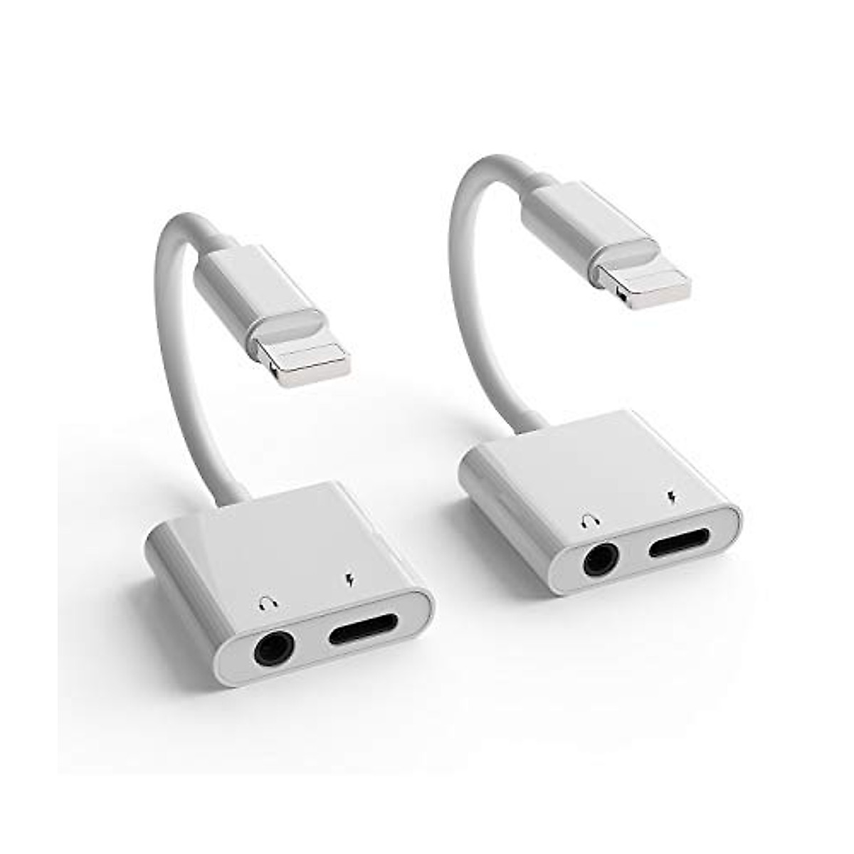 Apple MFi Certified]Headphones Adapter Charger Aux Dual Splitter for iPhone 7/8Plus/X/Xr/Xs/SE/11/12/Pro/Max/ipad Earphone Audio Jack Lightning to 3.5mm Dongle Charging Converter Accessories Connector