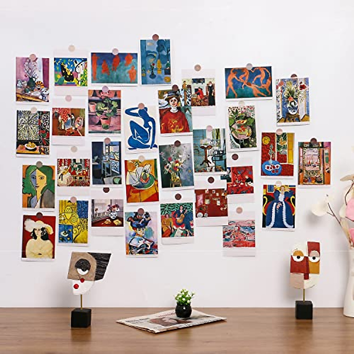 Henri Matisse Art Postcards, Famous Painting Abstract Art Post Cards Bulk Pack(30 Pack), Vintage Aesthetic Photo Collage Kit, Postcards Poster for School Students Teacher Thank You Note Cards