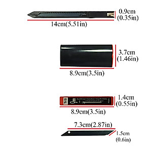 GWEITOOL Utility Knife Retractable with 30 Degree Black SK2 Steel Blades 9mm,Cutting Knife with Snap-Off Blade Container for Cutting Carboard,Boxes and Home,Office,Craft Use