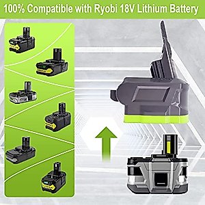 【Upgraded】 2-in-1 V7/8 Adapter for Ryobi 18V Lithium Battery Convert to for Dyson V7/8 Handheld Vacuum Cleaner Battery Compatible with V7/8 Animal V7/8 Absolute V7/8 Motorhead Pro V7/8