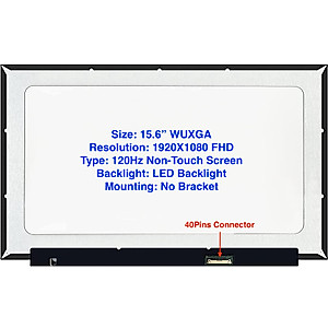 EM EMAJOR TECH New Screen Replacement for NV156FHM-NX1 V8.0 1920X1080 FHD 120Hz Non-Touch Replacement LED Screen Display with Set of Adhesive Tape