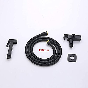 ZLOCYIVHE Handheld Bidet Sprayer for Toilet, Black Baby Cloth Diaper Washer Set Brass Bathroom Sprayer Kit Wall Mounted Single Handle Multifunctional Bathroom Bidet Faucet with Anti Leaking Hose