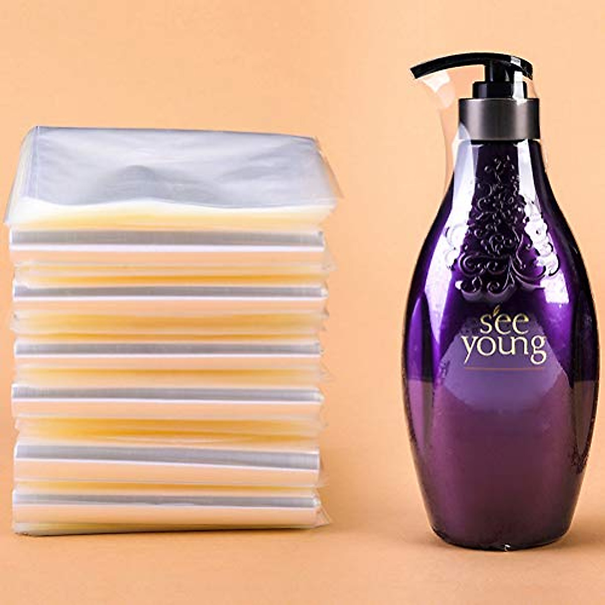 DOITOOL 200 Pcs Shrink Wrap Bags PVC Heat Shrink Film Bags Seal Wrapping Packaging Film Home Kitchen Ustensil Tool