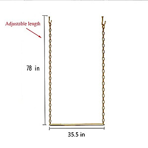 MDEPYCO 2 Pcs Height Adjustable Metal Chain Clothing Hanging Racks,Creative Commercial Wedding Dress Display Shelf,Retail Store Metal Garment Rack,Ceiling Mount Clothes Storage Hanger (Gold, 35.5" L)