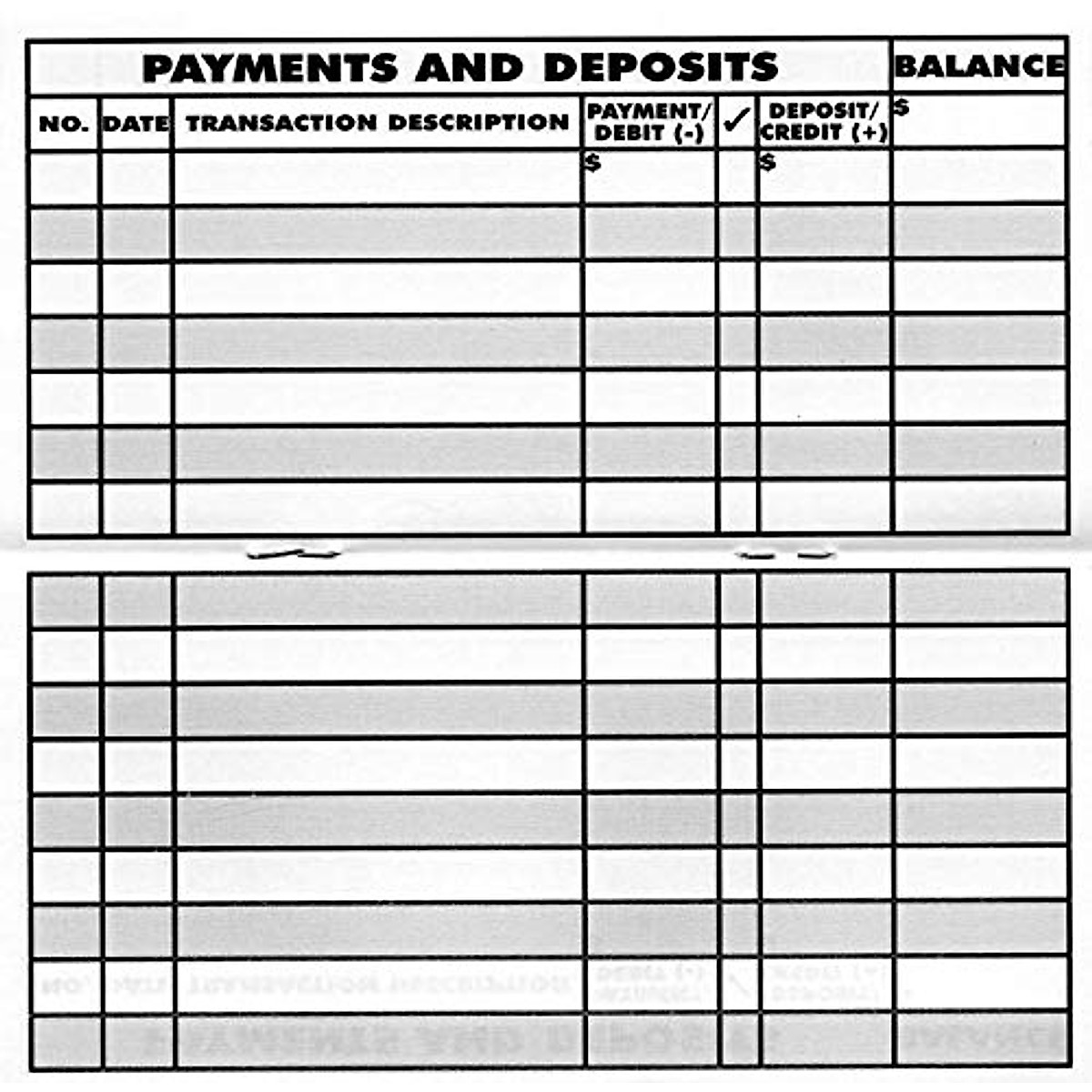 10 Large Print Low Vision Checkbook Transaction Registers White