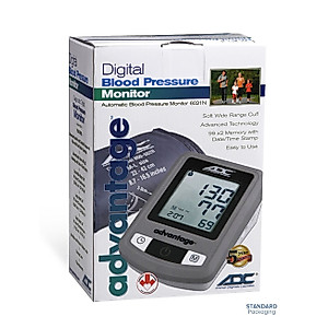ADC 6021N Advantage Automatic Digital Blood Pressure Monitor with Storage Case, BHS AA Rated, Wide-Range Adult Navy Upper-Arm BP Cuff