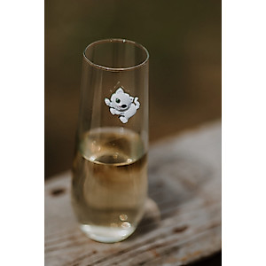 Simply Charmed Cat Wine Charms or Drink Glass Markers - Magnetic - Great Birthday or Hostess Gift for Cat Lovers - Set of 6 Cute Kitty Glass Identifiers