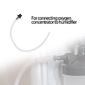Humidifier Tubing Connector, 90 Degrees Humidifier Tubing Connector Water Bottle and Tubing Adapter for 5L Oxygen Generator Humidifier Cup Humidifier Connector with Tube