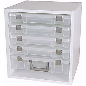 Art Bin Super Satchel Cube - Empty-15.5'x16.75'x15.625' White Fob: Mi