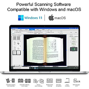 VIISAN S21 Large Format Book & Document Scanner, Capture A2, 27MP High Resolution, Auto-Flatten & Fingerprint Removal Technologies, Adjustable Height, Multi-Language OCR, Run On Windows & macOS