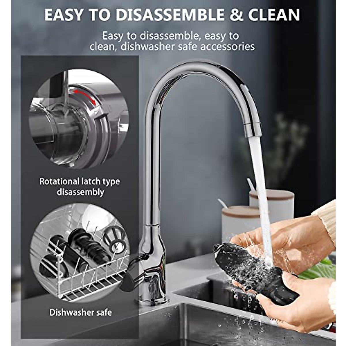 Juicer Machines, Fezen Slow Masticating Juicer Extractor, Cold Press Juicer with Two Speed Modes, Quiet Motor/Reverse Function, Higher Juice Yield Slow Juicer for Vegetables & Fruits, Easy to Clean