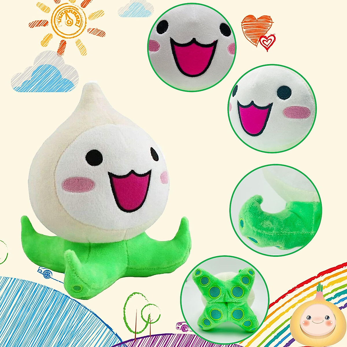 IUTOYYE Onion Plush Doll Stuffed Plush Toy Cute Soft Toy Home Sofa Pillow Decor Collectible Vocal Plush Toy