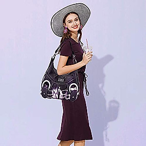 Angel Kiss Purse Women Hobo Handbag Fashion Roomy Crossbody Shoulder Bag Ladies Top Handle Handbag Washed PU Leather