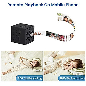 Chanarily Spy Camera, 4K HD Web Camera, Mini Wireless Cam, Small WiFi Nanny Camera with Phone App Night Vision Motion Detection Portable Smart Camera for Indoor/Home/Apartment/Office