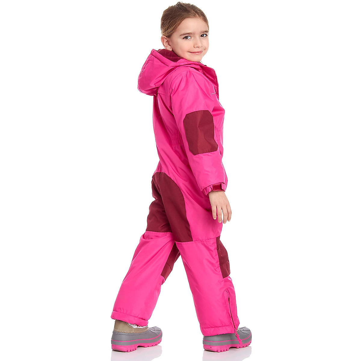 Wippette Baby Girls’ Snowsuit – Waterproof Insulated Fleece Lined Pram Snowmobile Ski Suit Coveralls (18M-6X), Size 5/6, Pink