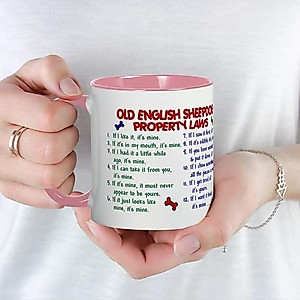 CafePress Old English Sheepdog Property Laws 2 Mug Ceramic Coffee Mug, Tea Cup 11 oz