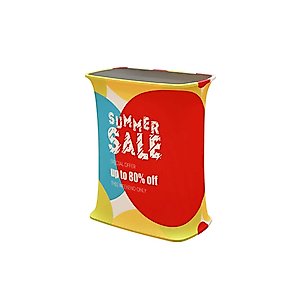 BannerBuzz Custom Fabric Pop Up Square Booth, Graphic with Hardware, with Carry Bag, 240 GSM Fabric, 1440 DPI Dye-Sublimation Printing, Ideal for Trade Shows and Exhibitions (82.7”W X 39”H)