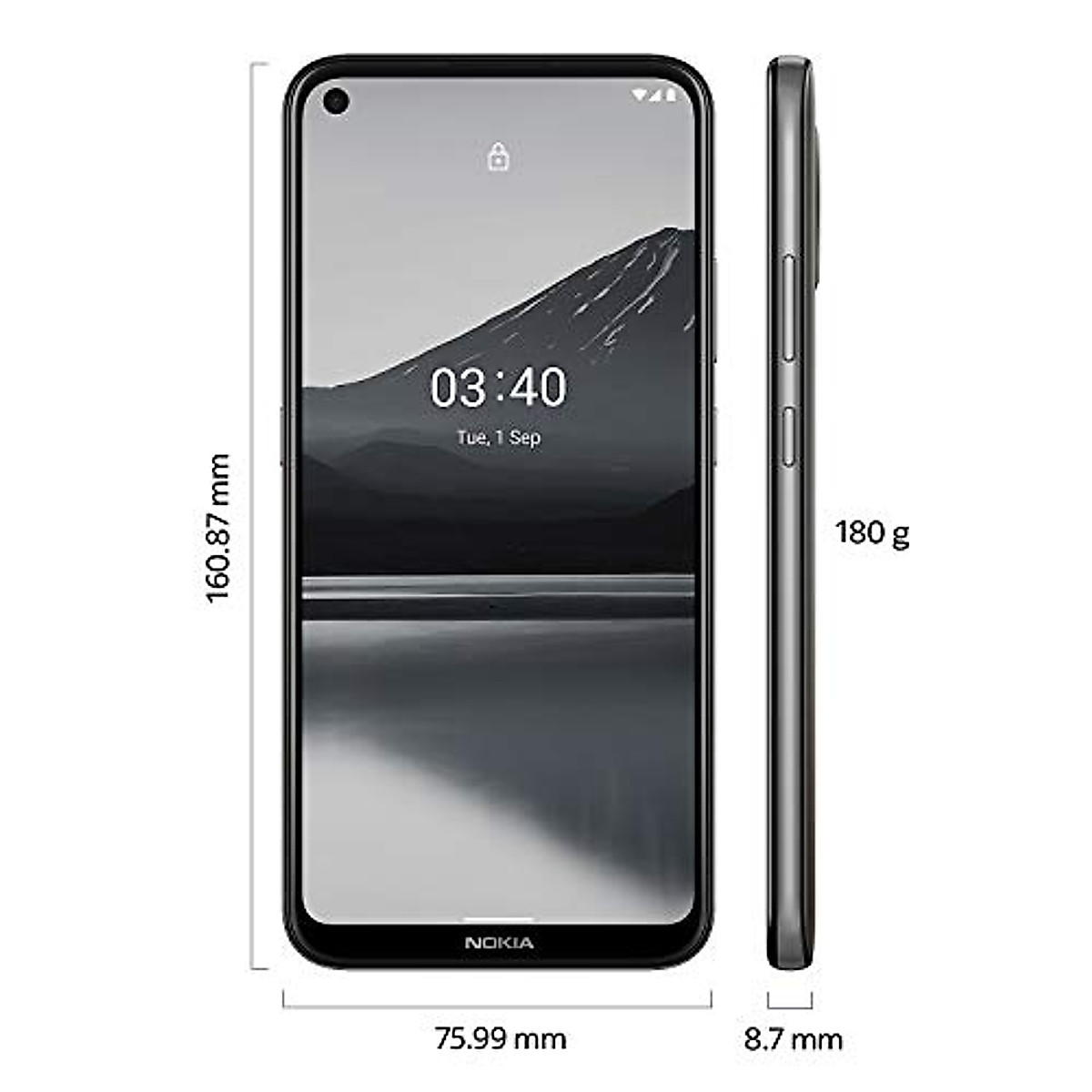 Nokia 3.4 | Android 10 | Unlocked Smartphone | 2-Day Battery | US Version | 3/64GB | 6.39-Inch Screen | Triple Camera | Charcoal