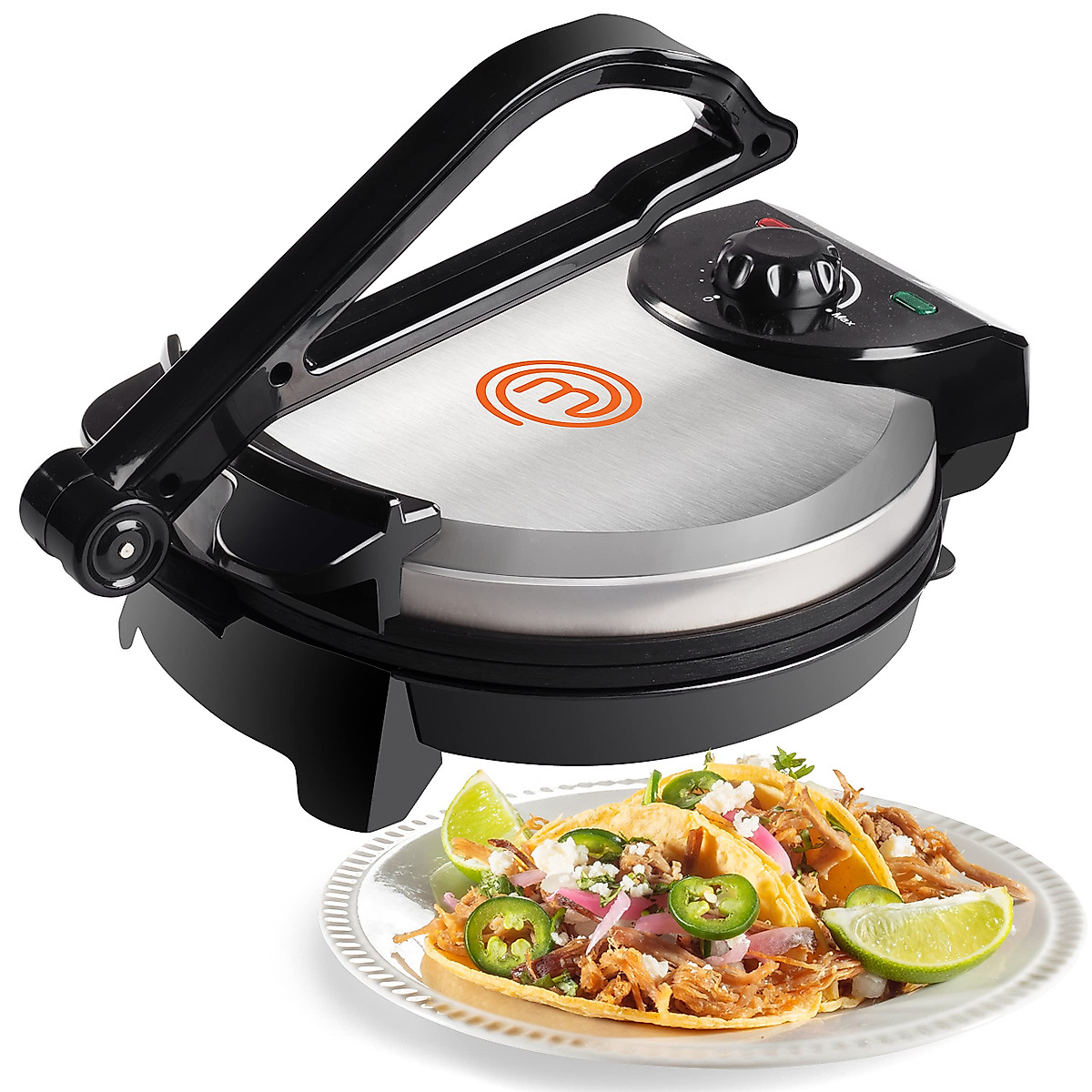 MasterChef Electric Tortilla Maker- Homemade Flatbread, Pitas ...