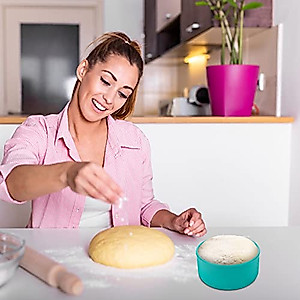 CALLARON Dough Bowl Proofing Boxes Dough Proofing Trays with Lid 700ml Silicone Box Container Pizza Dough Boxes Bread Dough Container Food Storage Box Container for Home Kitchen Green Veggie Tray