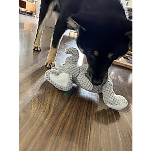 CIXOXIZ Squeaky Dog Toys,Durable Stuffed Pet Toys,Stuffed Pet Toy,Plush Corduroy Dog Toy,Elephant Squeaky Plush Dog Toy, Durable Plush Dog Toy,Chew Guard Toy,Dog Chew Toys,Cotton Rope Dog Toy