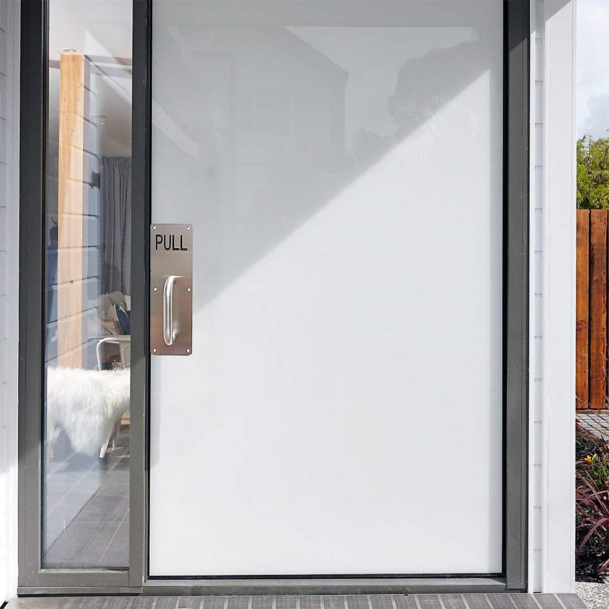 Aimyoo Stainess Steel Door Handle, Pull and Push Plate Commercial Door Handle with Screws 11.8" x 3.2"