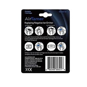 AirTamer Personal Air Purifier Replacement Negative Ion Emitter Cartridge - Made for AirTamer Model A320 (Black)
