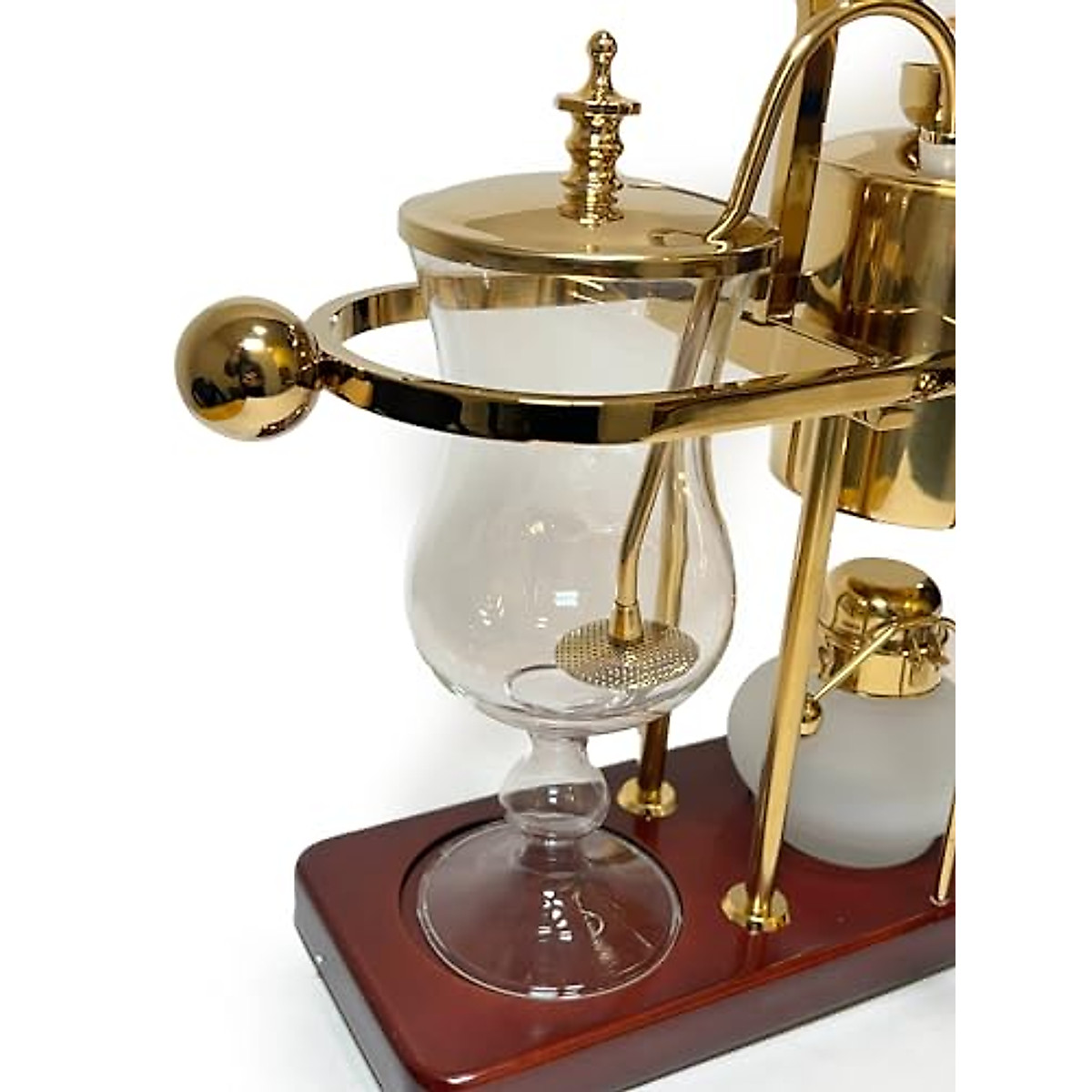 Nispira Belgium Royal Family Balance Syphon Unique Gravity Vintage Coffee Maker Vacuum Brewing System Gold 500 ml