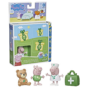 Peppa Pig Peppa’s Adventures Nurse Peppa Surprise Figure and Accessory Set, Preschool Toy for Kids Ages 3 and Up