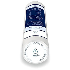 Hydraira 4-Pack 5 Micron 9.87” x 2.5” Sediment Water Filter Replacement Cartridge for Any Standard RO unit | Whole House RO System | Whole House Sediment Filtration CG9870005